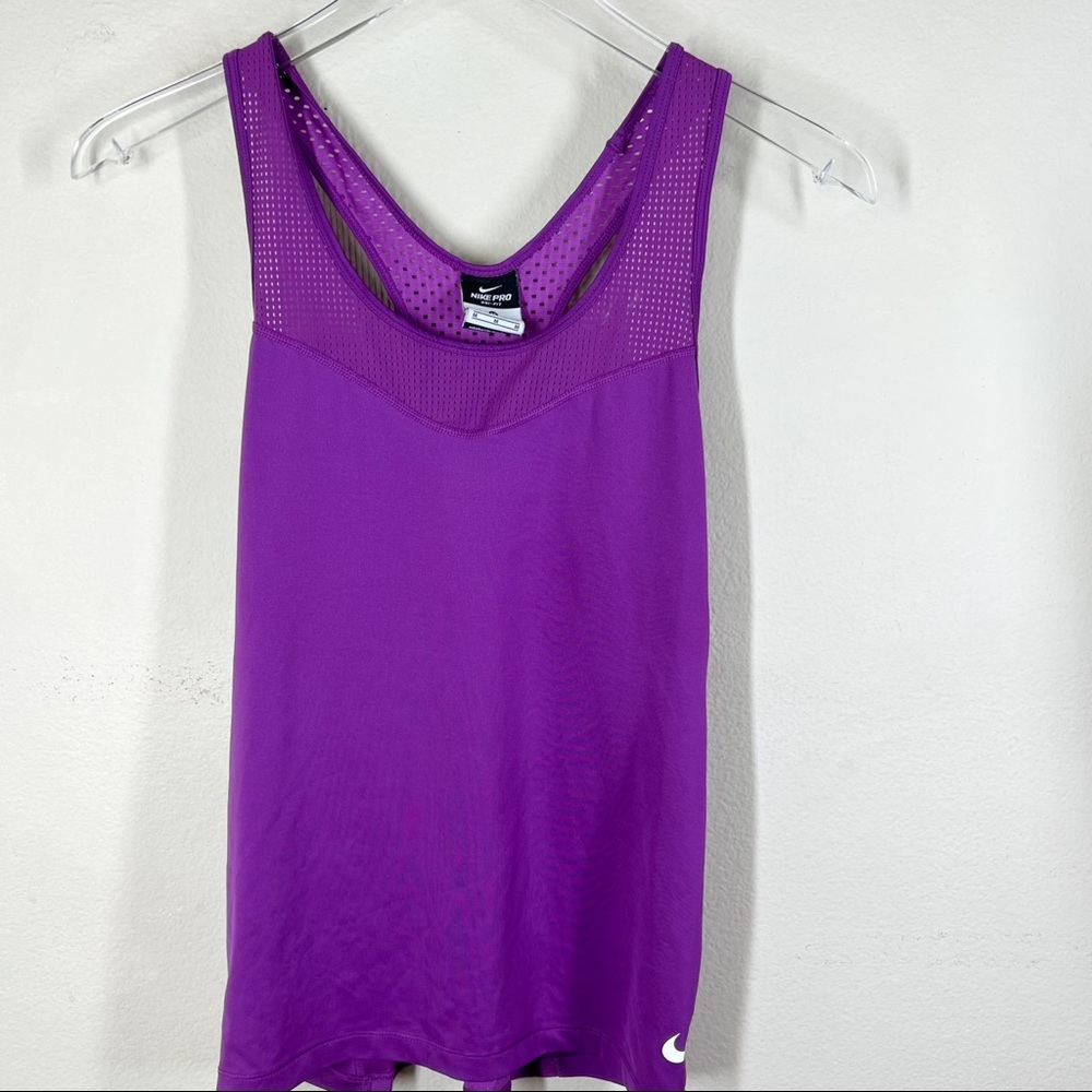 Nike Pro Dri-Fit Racerback Mesh Holes Racerback Top - Gem